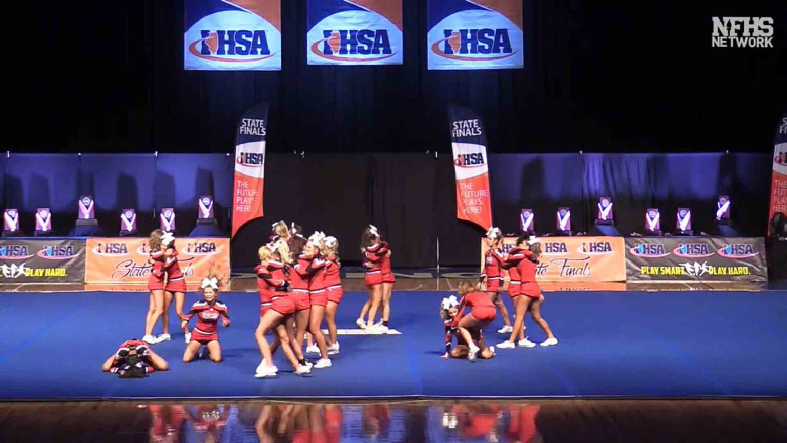 Cheerleading at State - Marist Premier Catholic College Prep Coed Chicago