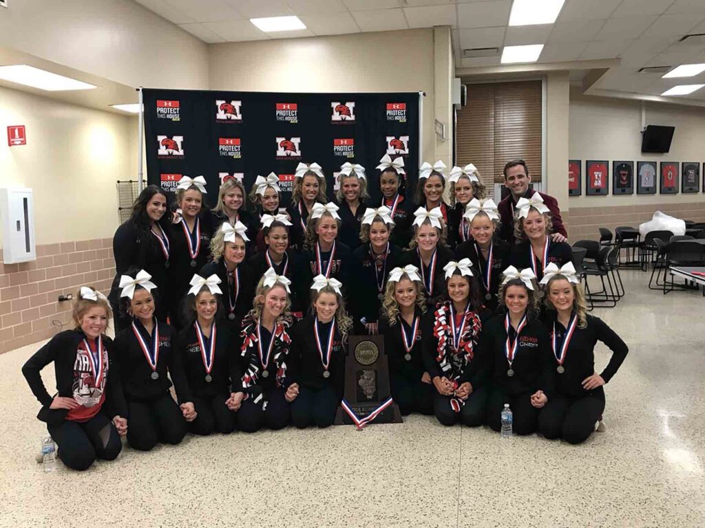 Cheerleading at State - Marist Premier Catholic College Prep Coed Chicago