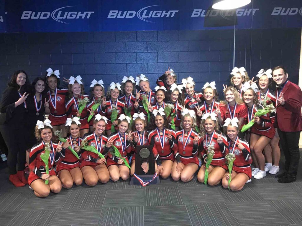 Cheerleading at State - Marist Premier Catholic College Prep Coed Chicago
