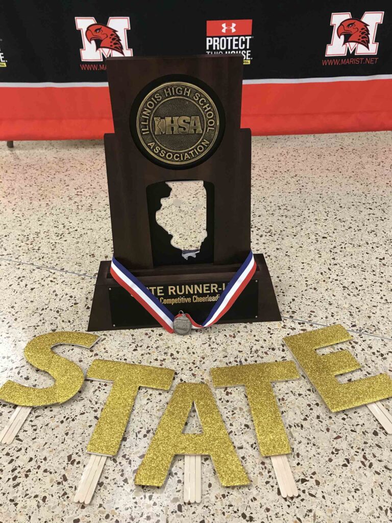 Cheerleading at State - Marist Premier Catholic College Prep Coed Chicago