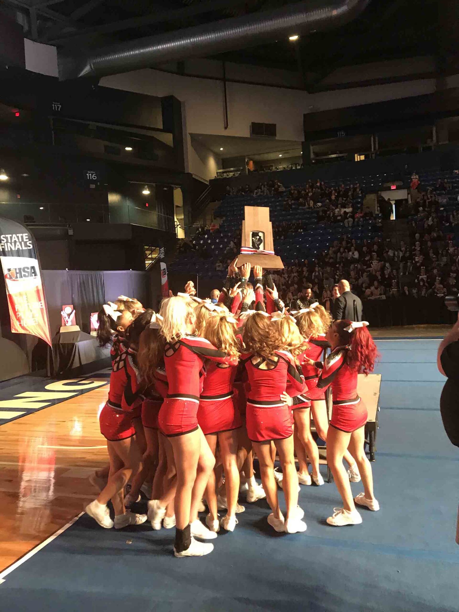 Cheerleading at State - Marist Premier Catholic College Prep Coed Chicago