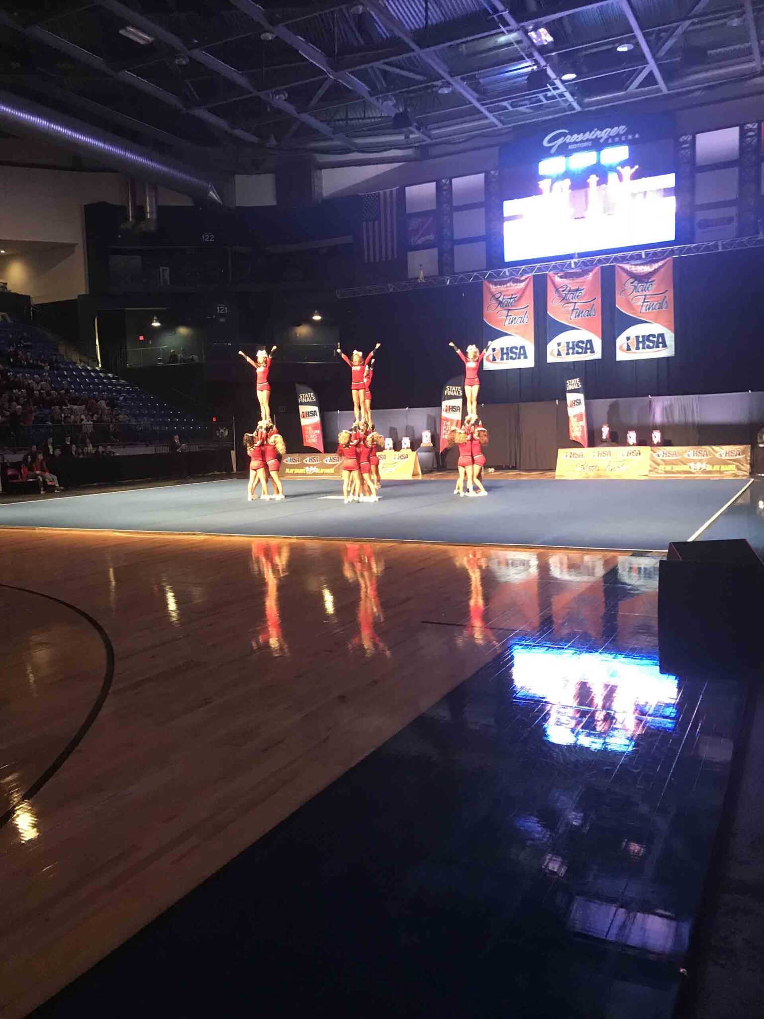 Cheerleading at State - Marist Premier Catholic College Prep Coed Chicago