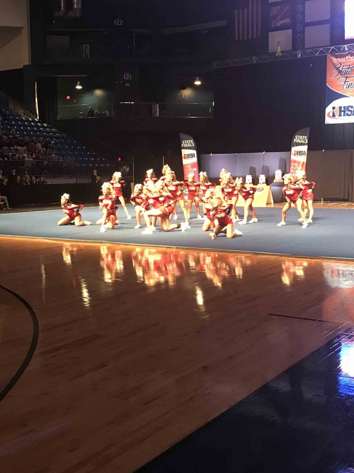 Cheerleading at State - Marist Premier Catholic College Prep Coed Chicago
