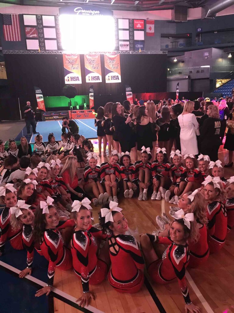 Cheerleading at State - Marist Premier Catholic College Prep Coed Chicago