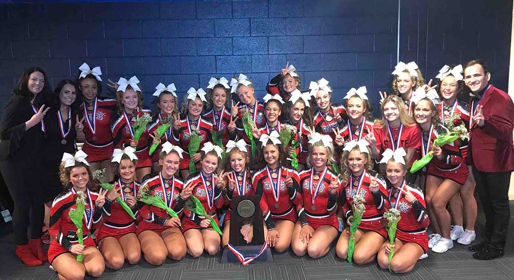 Cheerleading at State - Marist Premier Catholic College Prep Coed Chicago